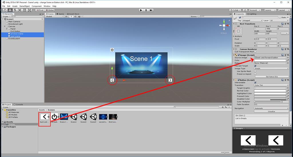 Change Scene On Button Click Using C# Scripts In Unity